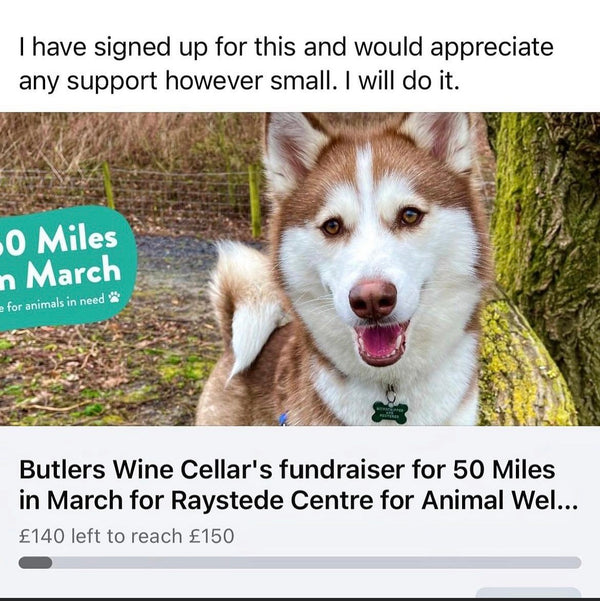 50 miles in March for Raystede Centre for animal welfare - Butler's ...
